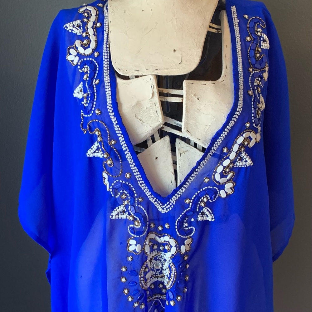 Spiaggia Dolce Cobalt Blue Swimsuit Cover Up - Gem